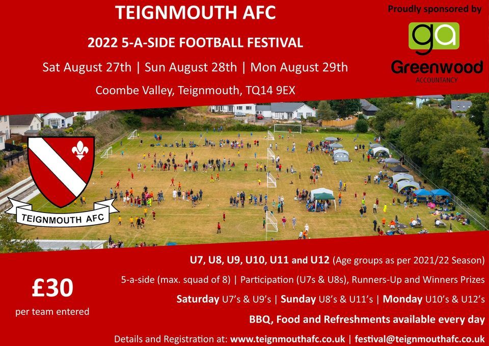 Teignmouth AFC Football Festival 2022 at Teignmouth AFC, Exeter on 27th ...