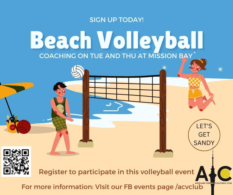 ACVC Beach Volleyball Training + Social at Mission Bay Beach, Auckland ...