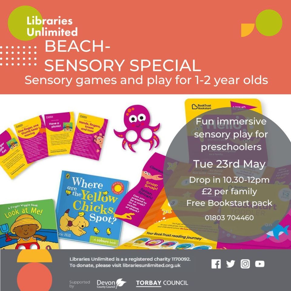 Beach - sensory play special at Paignton Library on 23rd May, 2023