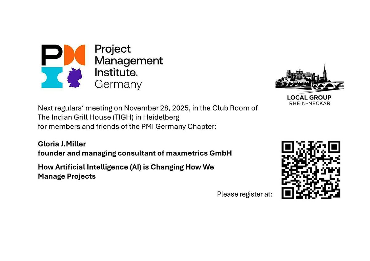 PMI Germany Chapter, Local Group Rhine-Neckar, round table November at ...