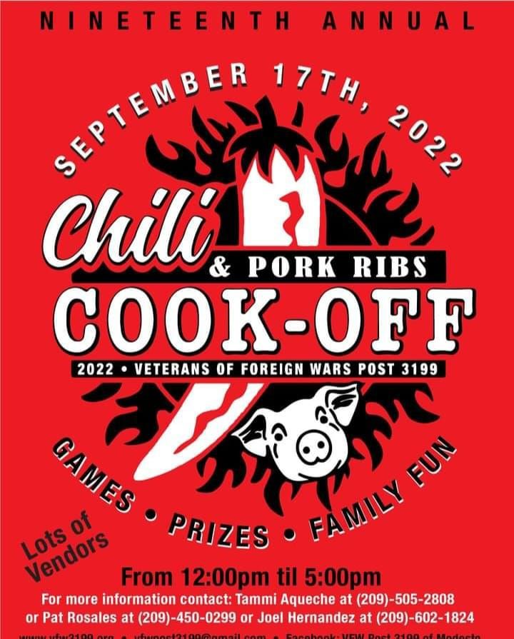 VFW chili cook off | VFW Post 3199 of Modesto | September 17, 2022