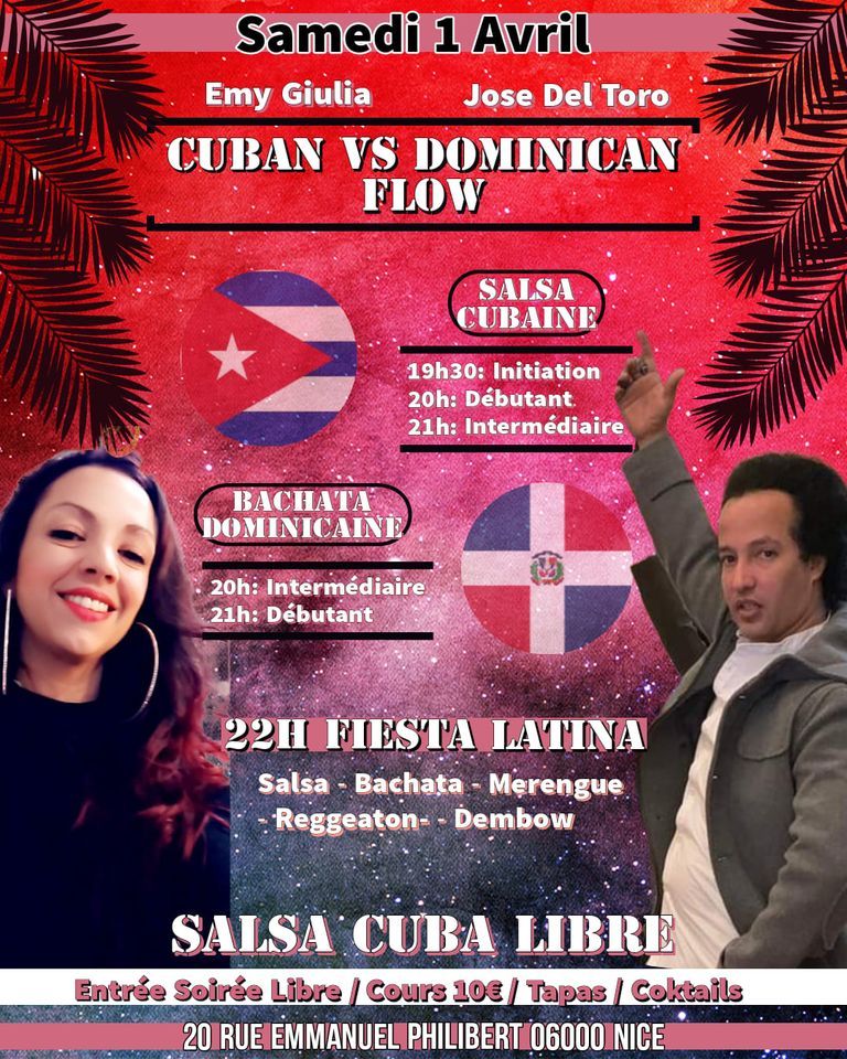 Cuban vs Dominican Flow at Salsa Cuba Libre Nice on 1st April, 2023
