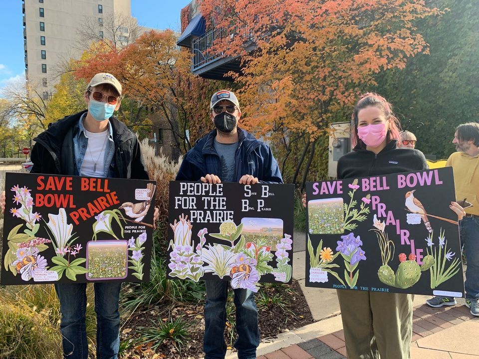 Press Conference and Rally for Bell Bowl Prairie at 401 Elm St ...
