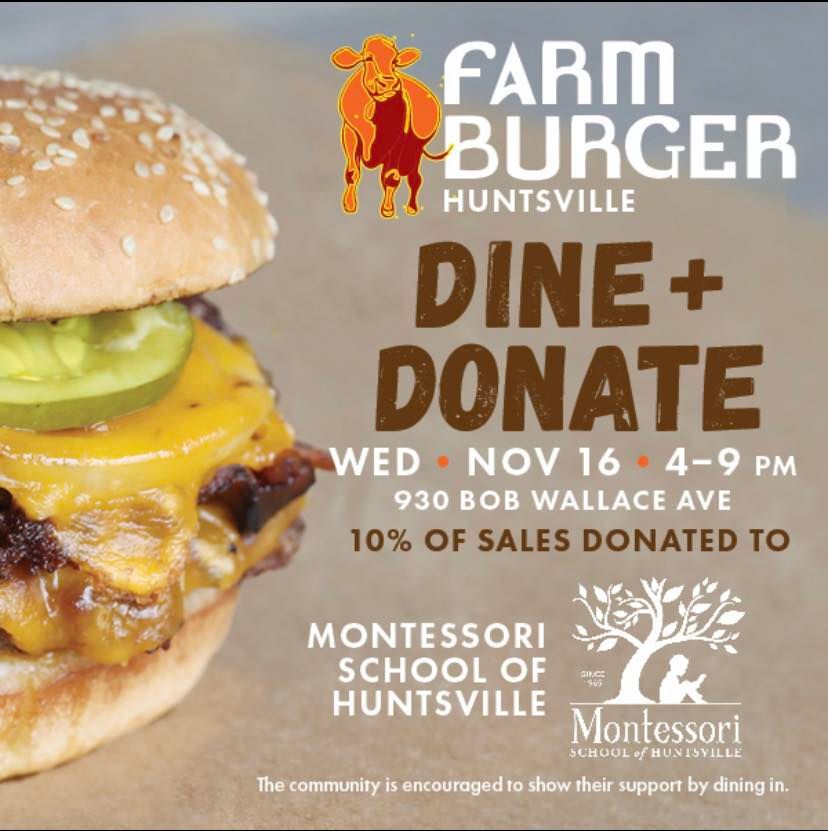 Spirit Night at Farm Burger! at Farm Burger Huntsville on 16th November ...