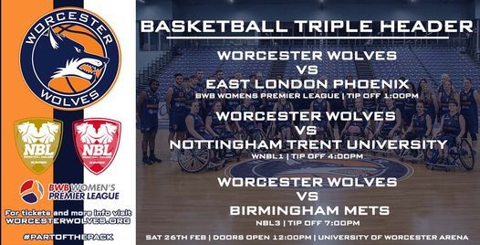Worcester Wolves Triple Header | University of Worcester Arena ...