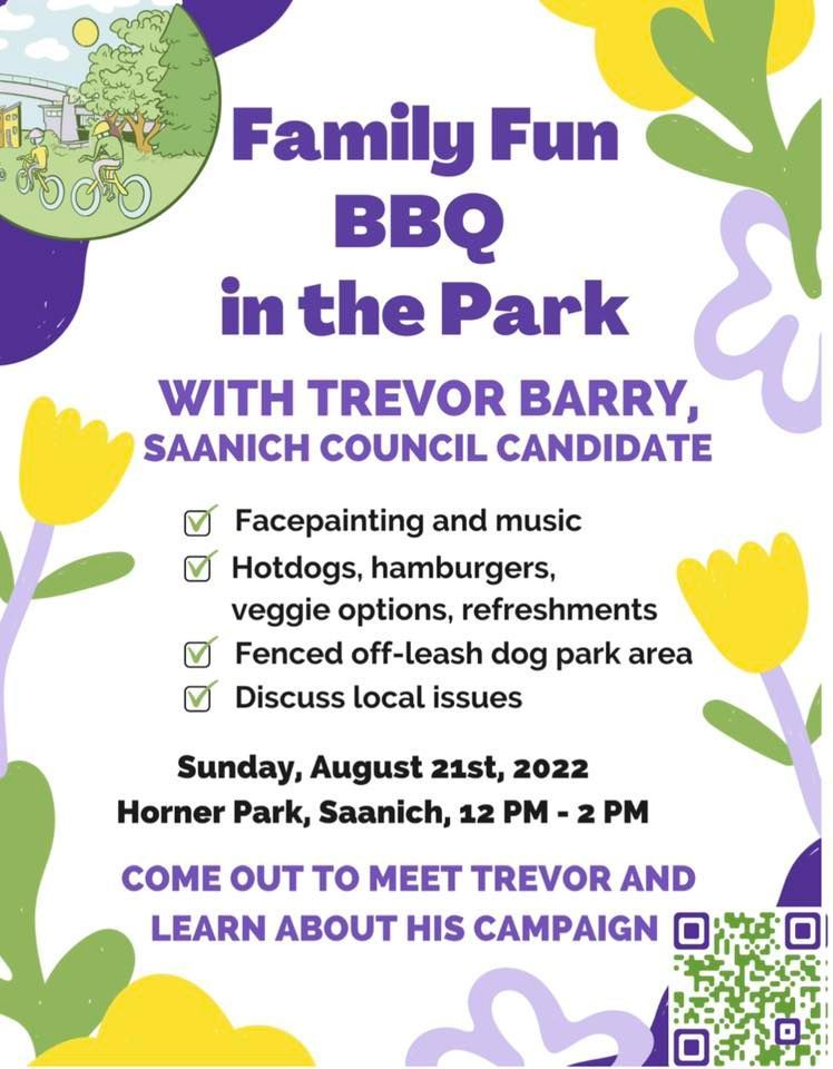 Trevor 4 Saanich Families BBQ | Horner Park, Victoria, BC | August 21, 2022