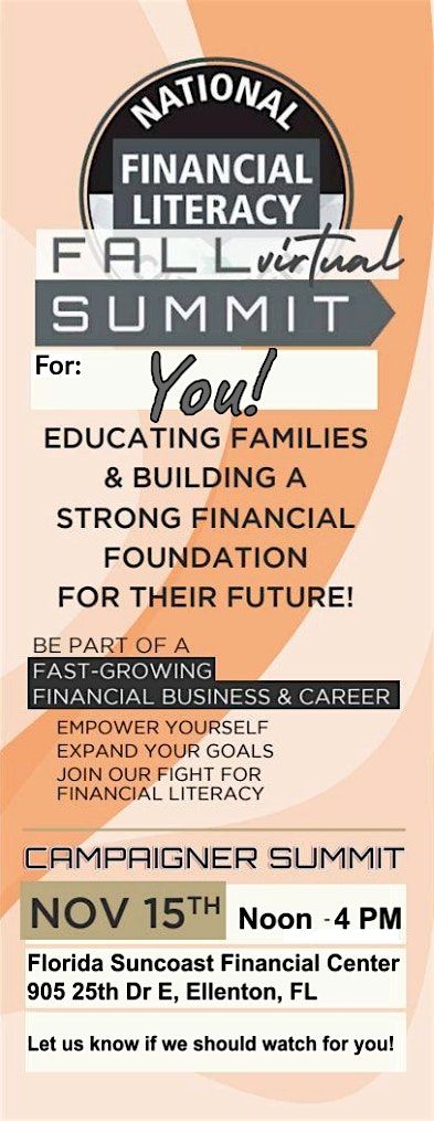 World System Builder Financial Foundation Summit 11/15/2025 at 905 25th ...