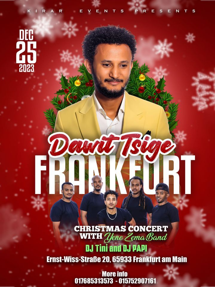 DAWIT TSIGE CONCERT FRANKFURT AM MAIN | ERNST-WISS-STRAẞE 20, 65933 ...