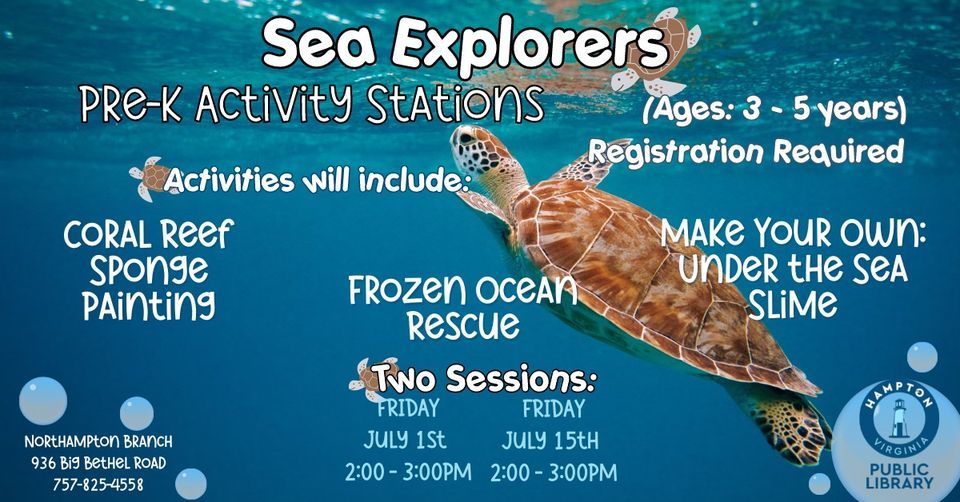 Sea Explorers: Pre-K Activity Stations at Northampton Branch Library on ...