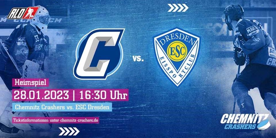 Chemnitz Crashers vs. ESC Dresden at Eissportzentrum Chemnitz on 28th ...