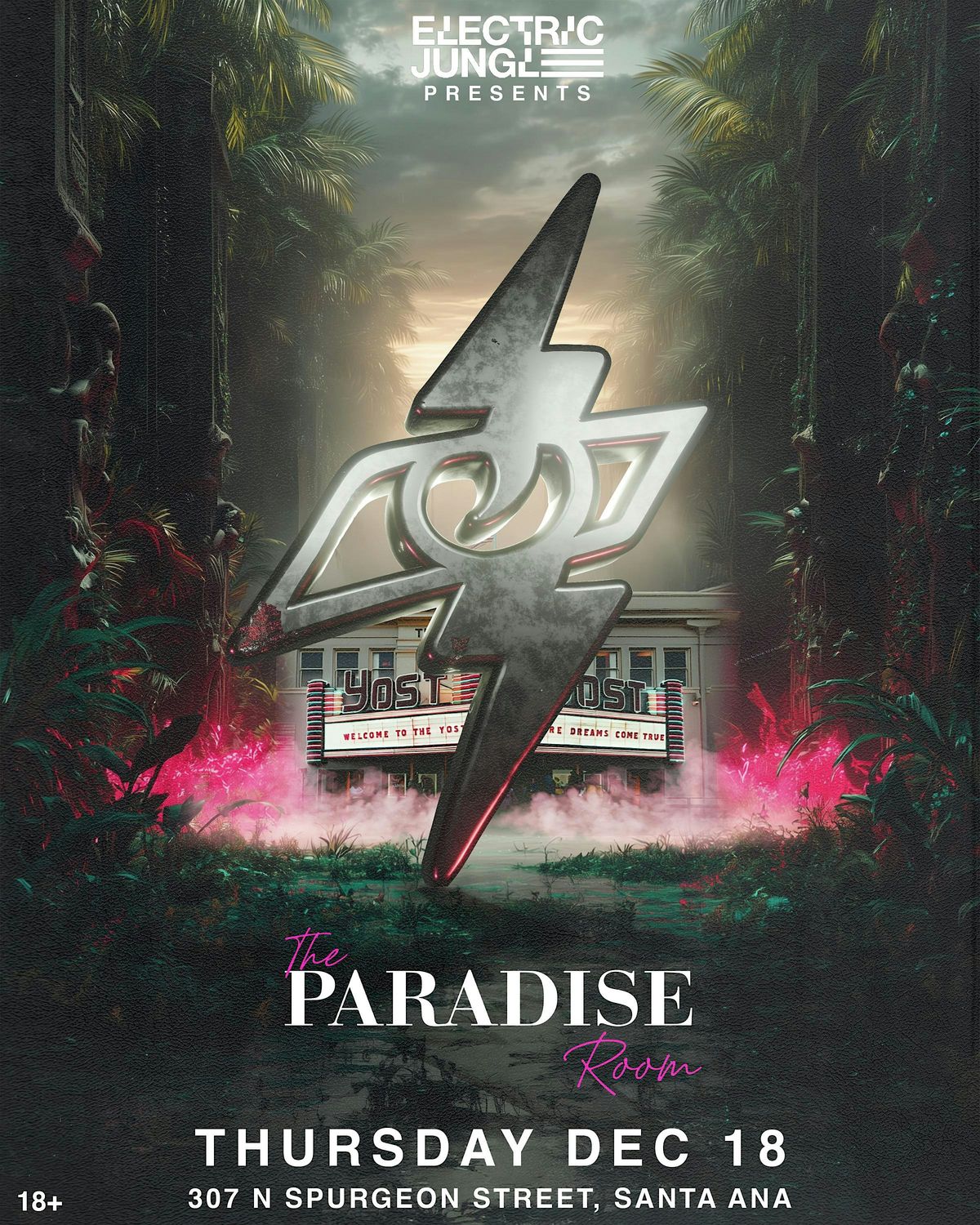 Secret Rave Room at Yost Theater, Santa Ana on 8th January, 2026