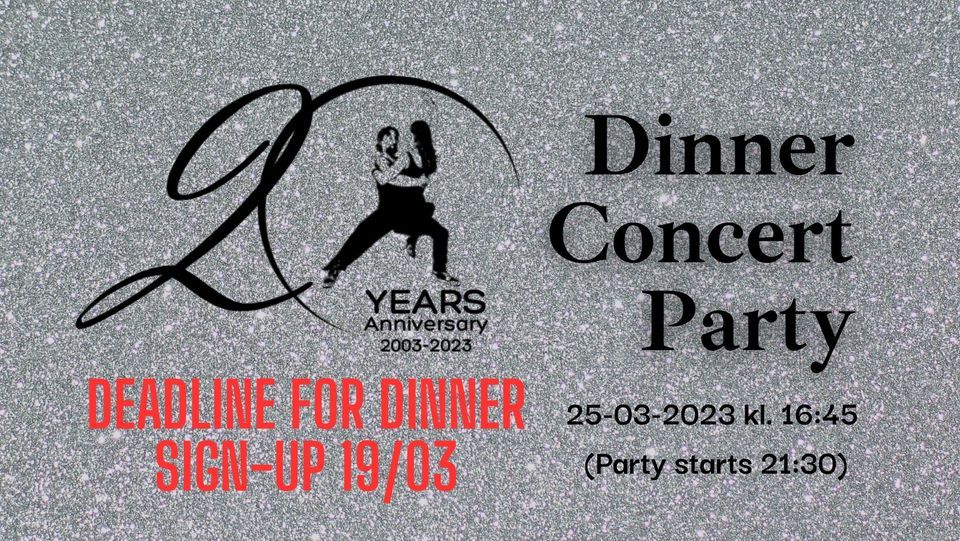 20 år Jubilæum Dinner-Concert-Party | Odense Salsa | March 25, 2023