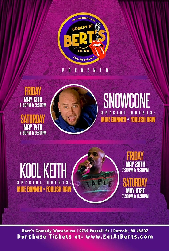 Kool Keith at Berts Comedy Warehouse | Bert's Warehouse Theatre ...
