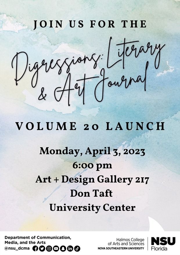 Digressions: Literary & Art Journal Vol. 20 Launch at NSU: Don Taft ...