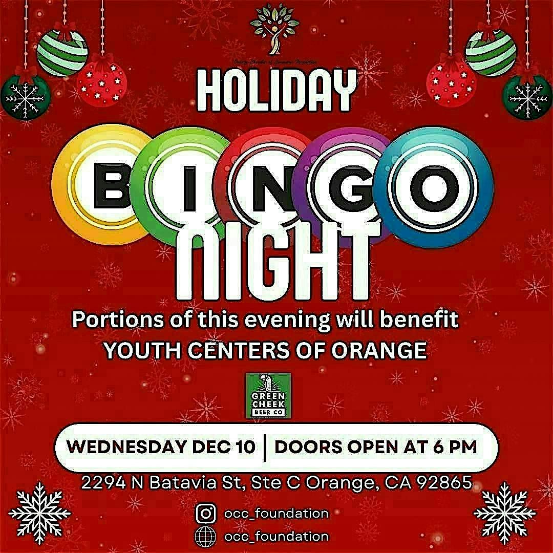 Bingo night - Green Cheek Orange (OCC Foundation Fundraiser) raffles ...