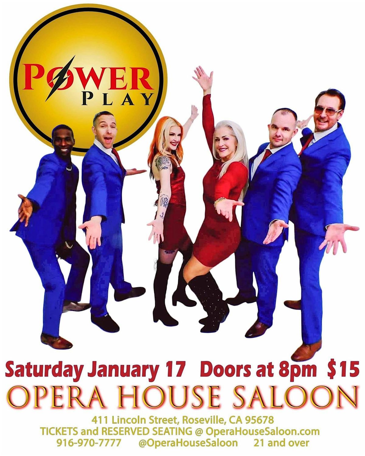 The Power Play Band at Opera House Saloon, Roseville on 17th January, 2026
