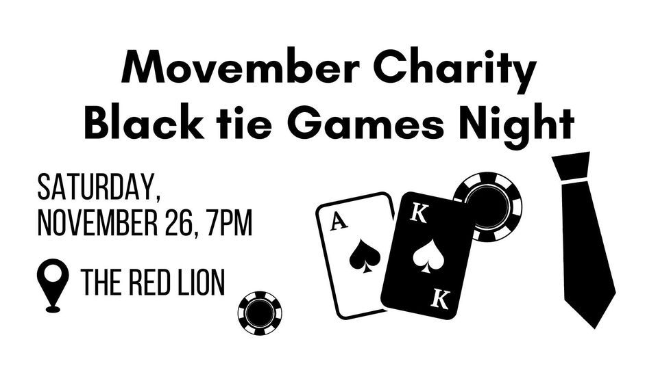 Movember Black Tie Games Night at The Red Lion, Aberdeen on 26th ...