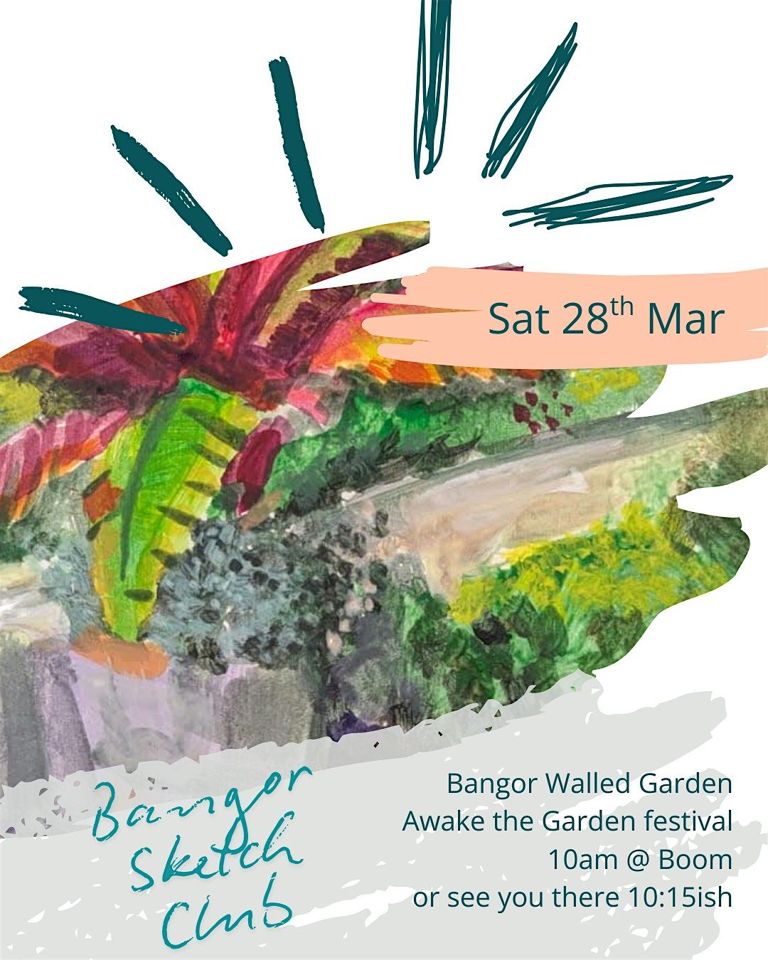 Bangor Sketch Club - March at Bangor Castle Walled Garden on 28th March ...