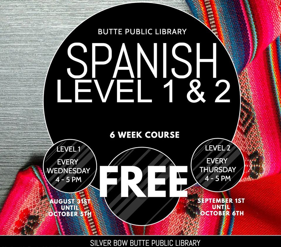 Spanish Level 1 | Butte-Silver Bow Public Library | August 31, 2022