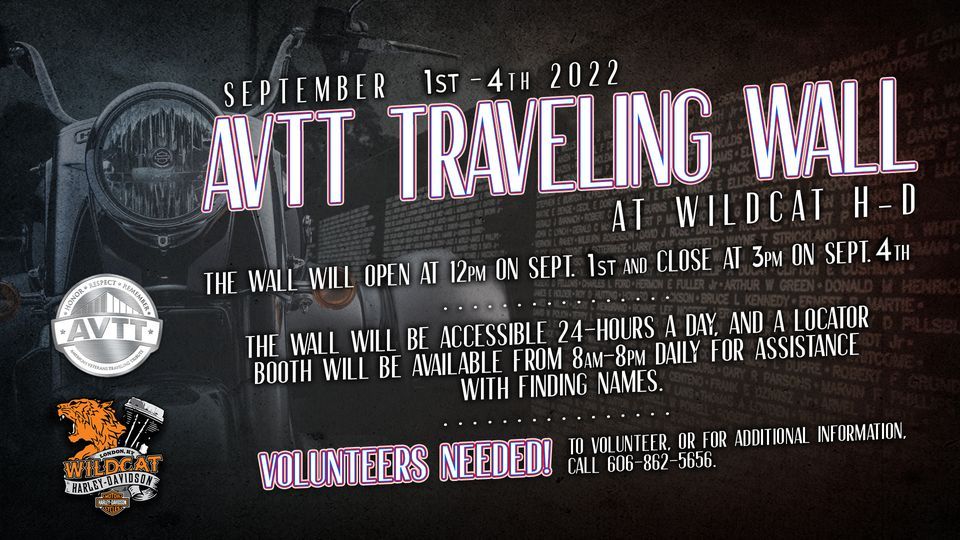 AVTT Traveling Wall | Wildcat Harley-Davidson, London, KY | September 1 ...
