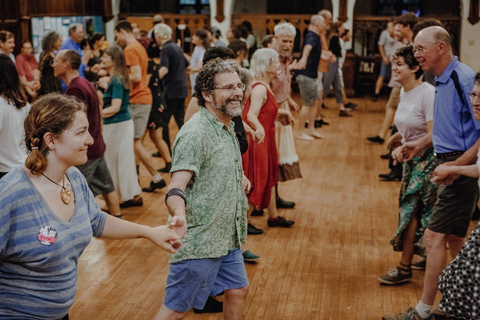 Contra Dance ? Rhubarb Pie ? Paul Balliet Calling in Clev. Heights at St Ann Church, Cleveland ...