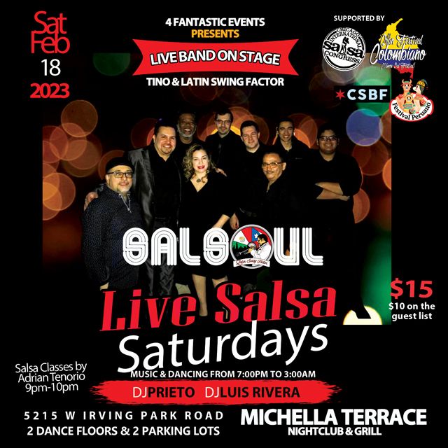 Live Band Salsa Saturday: Night of Salsoul w/ Tino & Latin Swing Factor ...
