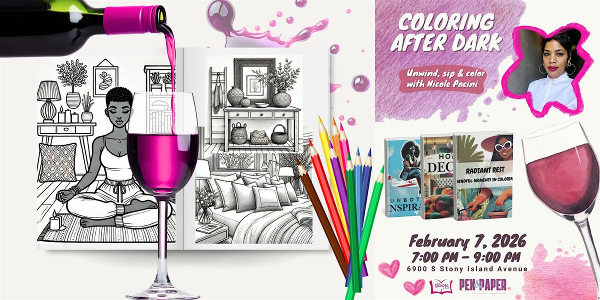 Coloring After Dark: A Color and Sip with Nicole Pacini at Da Book ...