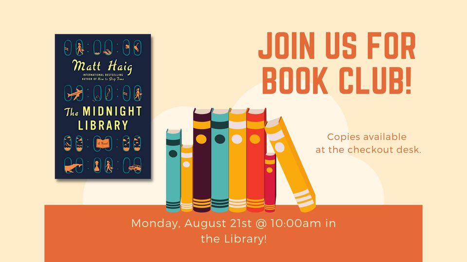 August Book Club - The Midnight Library at La Crescent Public Library ...