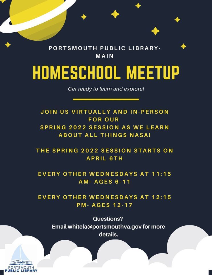 Homeschool Meetup Spring 2022 | Portsmouth Public Library | May 4, 2022