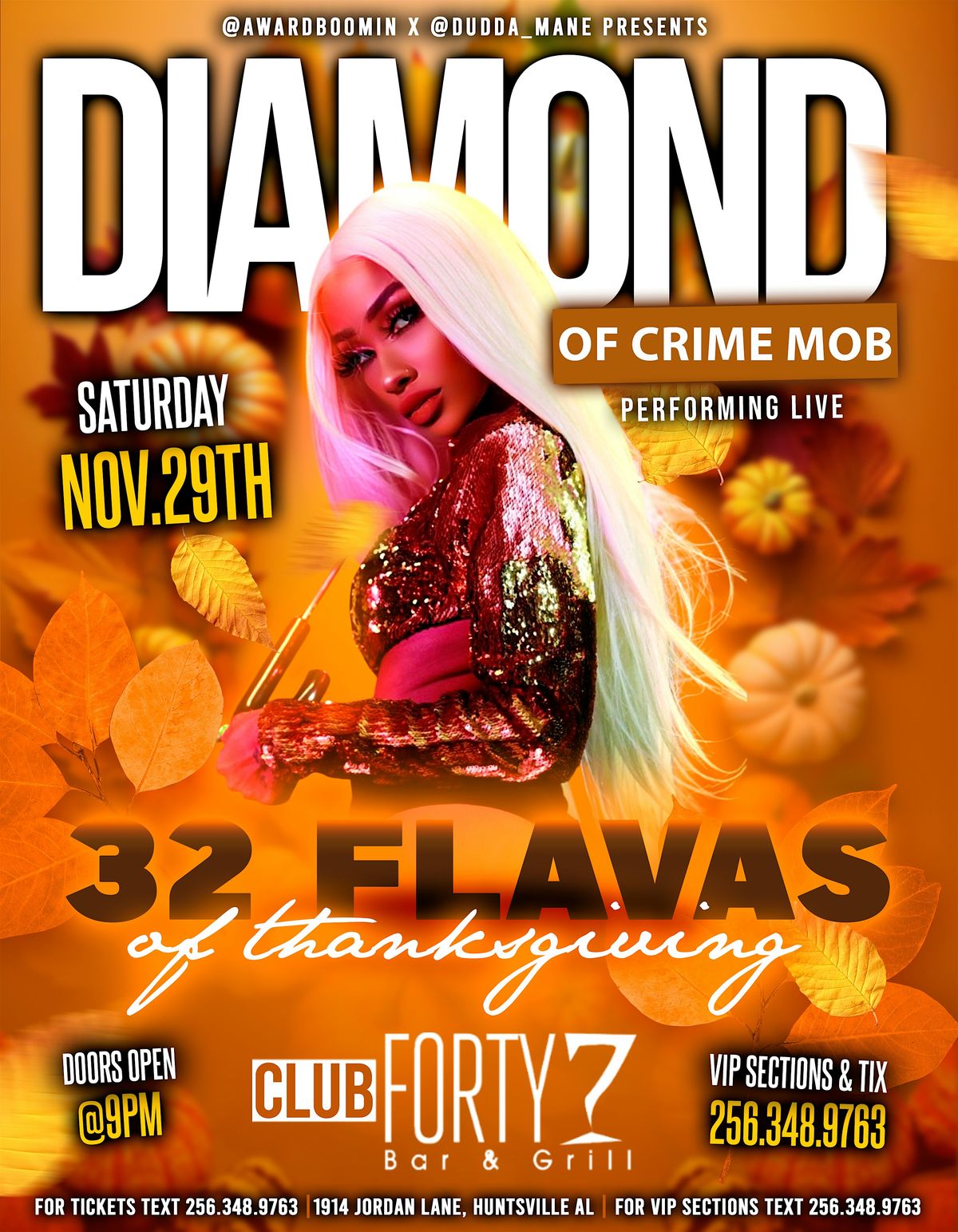 DIAMOND of CRIME MOB LIVE NOV 29TH @ CLUB47 | THANKSGIVING WEEKEND at ...