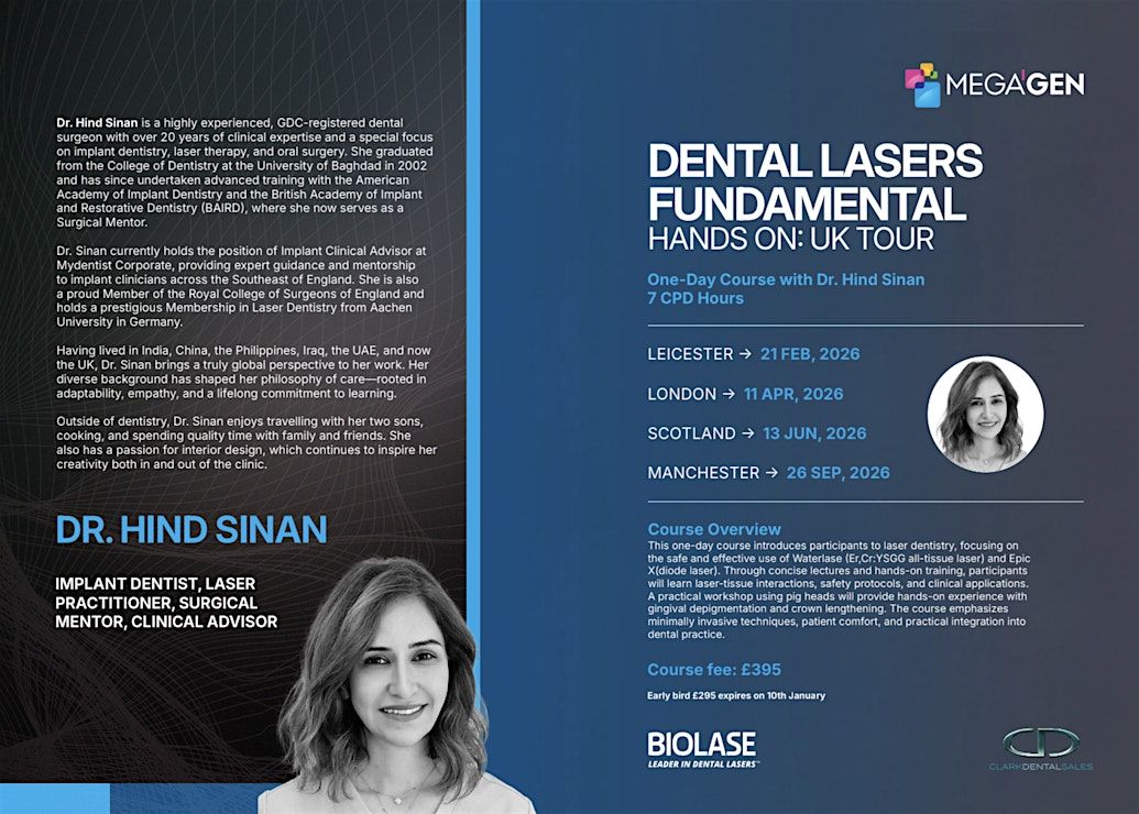 DENTAL LASERS FUNDAMENTAL HANDS ON: UK TOUR - LONDON with Dr. Hind ...