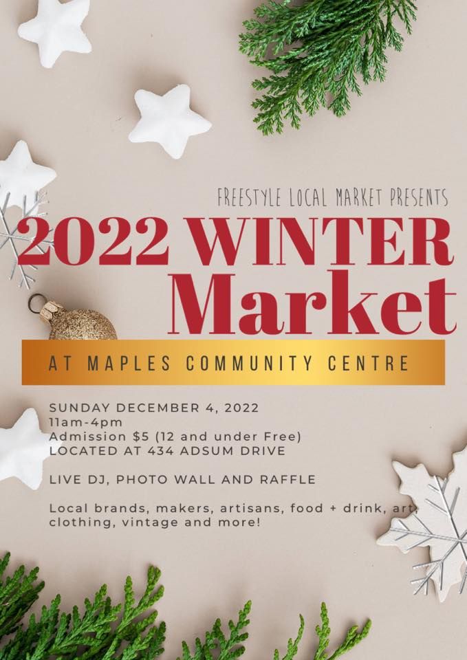 2022 Winter Market at Maples Community Centre, Winnipeg on 4th December ...