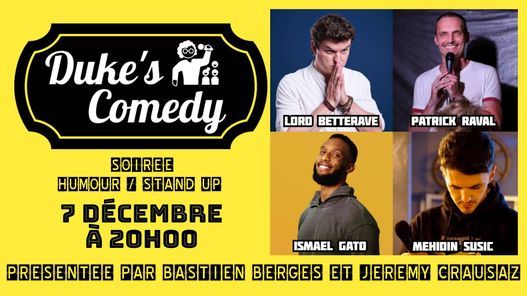 Dukes Comedy | Duke's wine tapas and music bar, Lausanne, VD | December ...