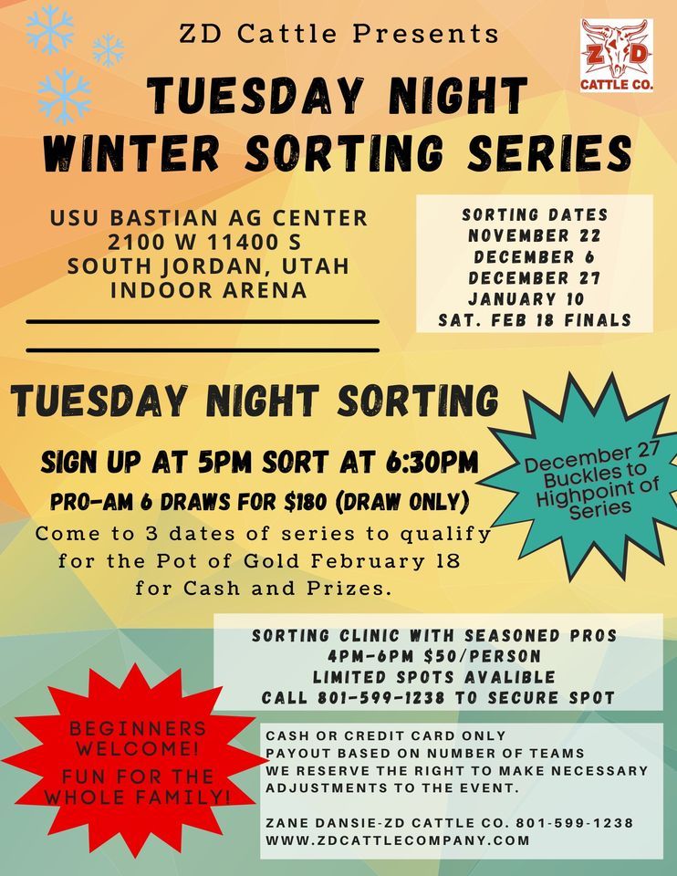 Team Sorting-Tuesday Night | USU Bastian Agricultural Center, South ...