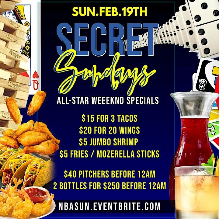 Secret Sundays: All-Star Weekend at The Brunch House, Brooklyn on 19th ...