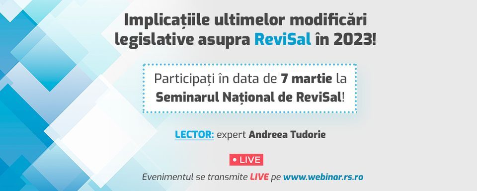 Seminarul Național de ReviSal at Crowne Plaza Bucharest on 7th March, 2023