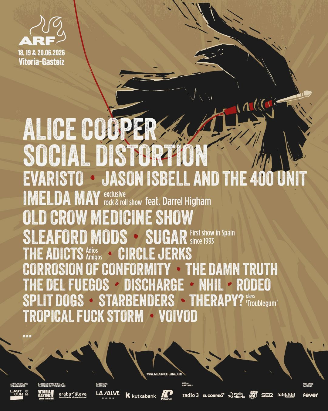 Azkena Rock Festival 2026 - 3-Day Pass - Alice Cooper, Social ...