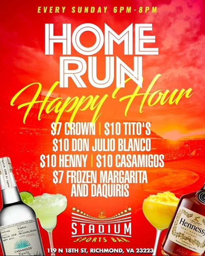HomeRun Happy Hour @ Stadium Sports bar | Stadium sports bar, Richmond ...