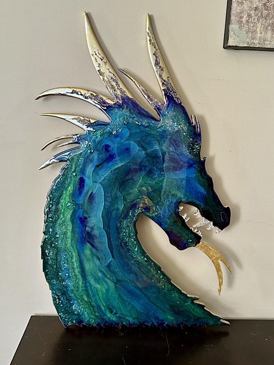 Resin Art: Dragon Head at 201 Sagewood Landing SW, Airdrie on 11th ...