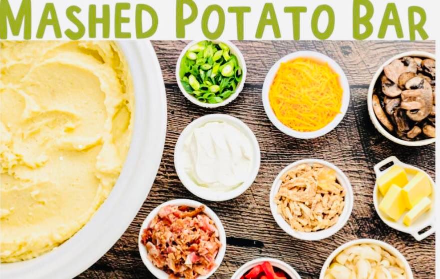 Mashed potato bar at Lawton Ridge Winery, Kalamazoo on 1st March, 2023