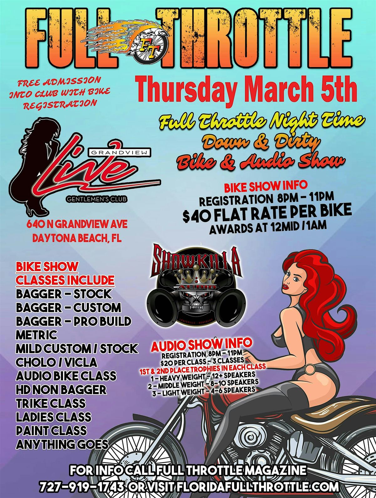 Grandview Live Bike Show at Grandview Live, Daytona Beach on 5th March ...