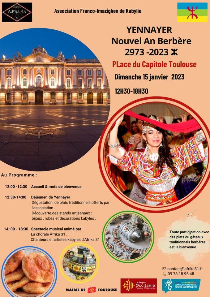 YENNAYER 2973 / 2023 à TOULOUSE at Place du Capitole, 31000 Toulouse ...