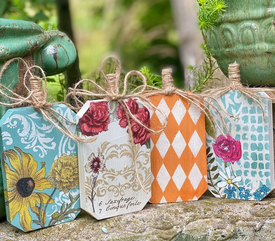Stencils & Transfers! Wooden pumpkin decorating ($20 per person) at ...