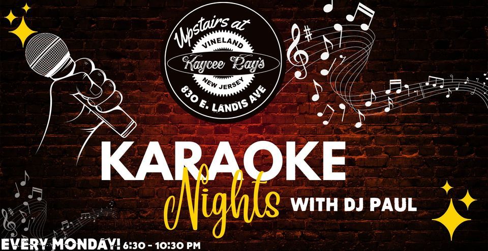 Karaoke Night | Kaycee Ray’s Sports Bar & Pub, Vineland, NJ | May 9, 2022