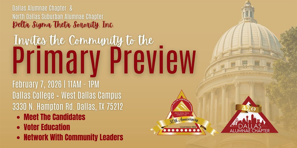 Dallas Primary Preview: 2026 Candidate Meet & Greet at Dallas College ...