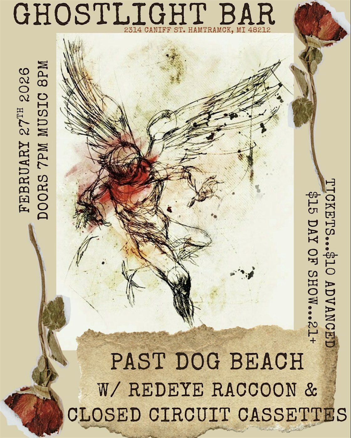 Past Dog Beach // Redeye Raccoon // Closed Circuit Cassettes @ Ghost ...