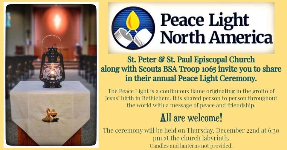 2nd Annual Peace Light Ceremony at St Peter & St Paul Episcopal Church ...