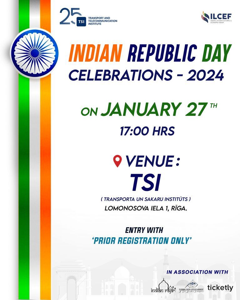Republic Day of India - Riga | TSI, Transporta un sakaru institūts ...