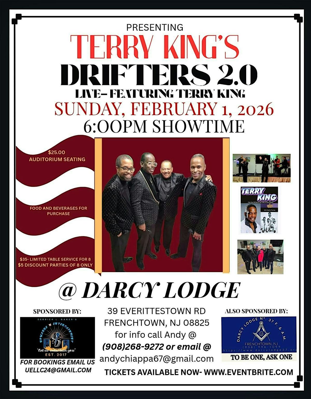 PRESENTING THE ROCK AND ROLL LEGEND TERRY KING AND HIS DRIFTERS 2.0 at ...