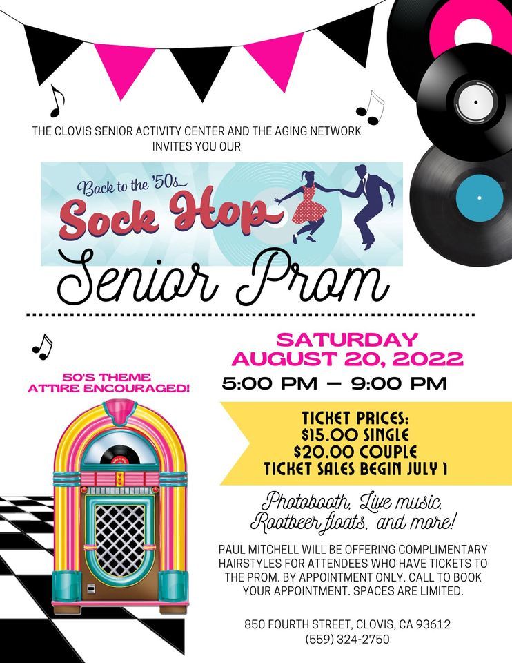 Back to the 50s Sock Hop Senior Prom at Clovis Senior Activity Center ...